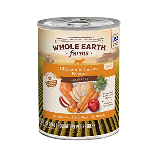 Whole Earth Farms Grain Free All Breed –Adult Canned Wet Dog Food 12.7 Ounce (Pack of 12)