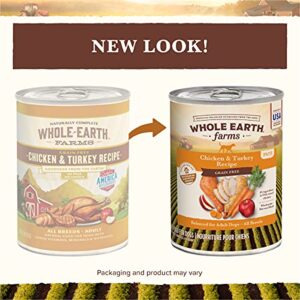 Whole Earth Farms Grain Free All Breed –Adult Canned Wet Dog Food 12.7 Ounce (Pack of 12)