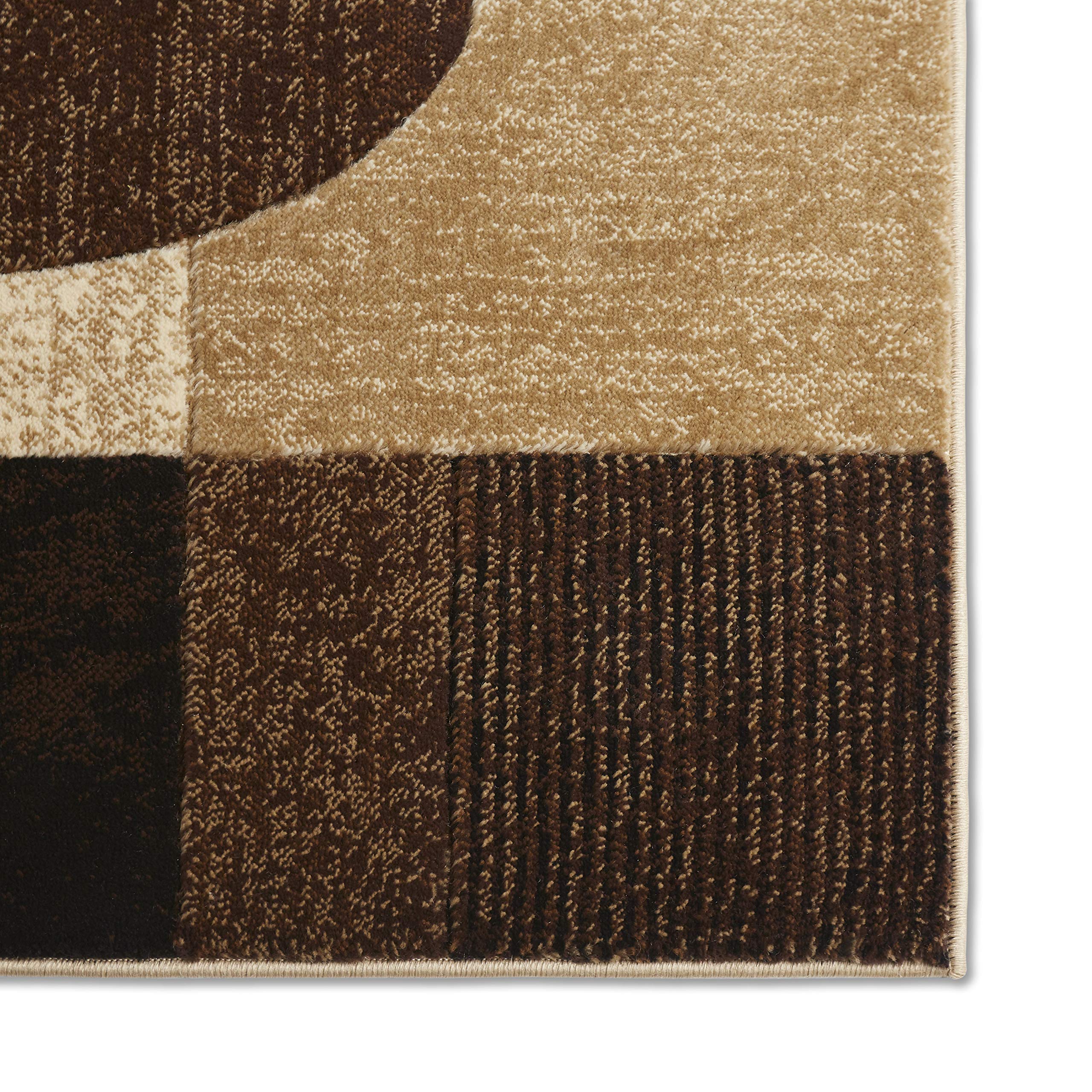 Home Dynamix Tribeca Jasmine Modern Area Rug, Abstract Brown/Beige 7'10"x10'6"