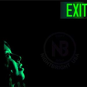 Photoluminescent Exit Sign Green - Aluminum Code Approved UL 924 / IBC / NFPA 101 | NightBright USA Part Number ULG-050