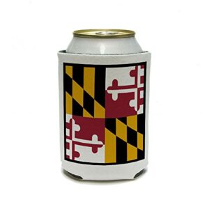 maryland state flag can cooler - drink insulator - beverage insulated holder