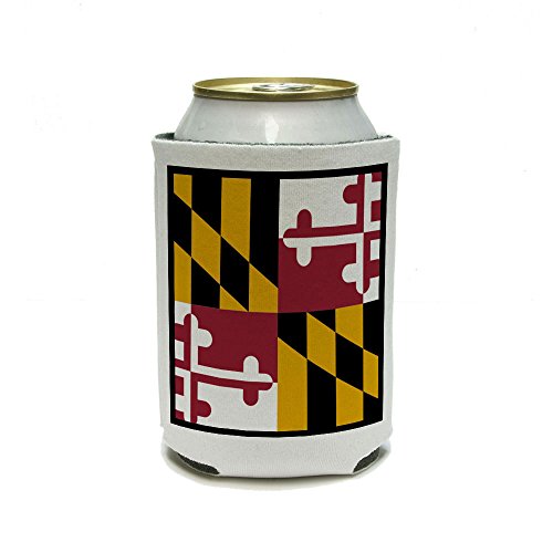 Maryland State Flag Can Cooler - Drink Insulator - Beverage Insulated Holder