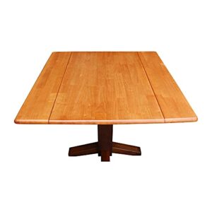 International Concepts Square Dual Drop Leaf Dining Table, 36", Cinnamon/Espresso