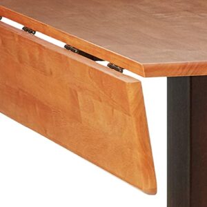 International Concepts Square Dual Drop Leaf Dining Table, 36", Cinnamon/Espresso