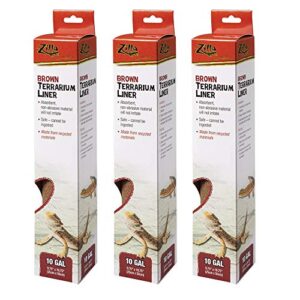 zilla terrarium liner in brown [set of 3] size: 10 gallons