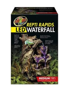 zoo med 26375 repti rapids led waterfall wood style, medium