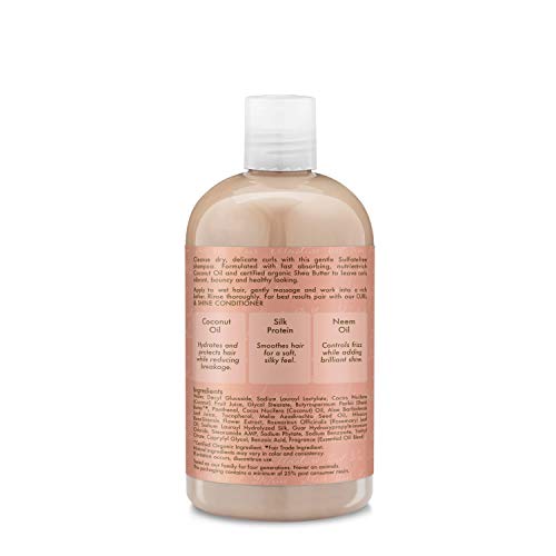 Shea Moisture Shampoo and Conditioner Set, Coconut and Hibiscus Curl & Shine 13-oz ea Bundled with Curl Enhancing Smoothie 12-oz. Curly Hair Products with Coconut Oil, Vitamin E & Neem Oil