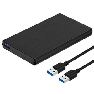 sabrent ultra slim usb 3.0 to 2.5 inch sata external aluminum hard drive enclosure [black] (ec-uk30)