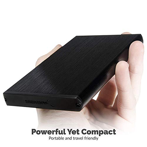 SABRENT Ultra Slim USB 3.0 to 2.5 Inch SATA External Aluminum Hard Drive Enclosure [Black] (EC-UK30)