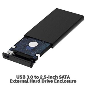 SABRENT Ultra Slim USB 3.0 to 2.5 Inch SATA External Aluminum Hard Drive Enclosure [Black] (EC-UK30)