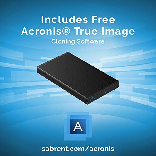 SABRENT Ultra Slim USB 3.0 to 2.5 Inch SATA External Aluminum Hard Drive Enclosure [Black] (EC-UK30)