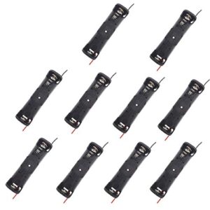 hiletgo 10pcs 18650 battery clip 18650 battery holder 18650 batteries case for 18650 battery with connect lead