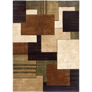 Home Dynamix Tribeca Mason Area Rug 5'2"x7'2", Abstract Brown/Green