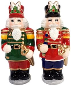 cosmos 54546 gifts ceramic nutcracker salt and pepper set, 4-1/2-inch