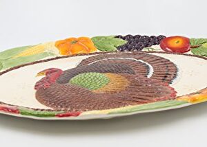 Cosmos Turkey Platter, Multicolored