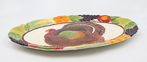 Cosmos Turkey Platter, Multicolored