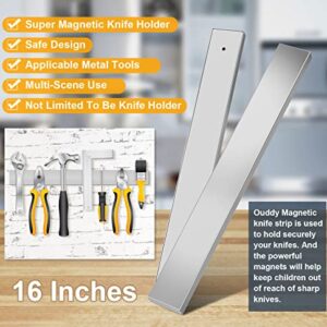 Ouddy 16 Inch Magnetic Knife Holder for Wall, Stainless Steel Knife Magnetic Strip Block Bar Rack Use as Kitchen Knife Holder, Knife Strip, Magnetic Tool Organizer, Art Supply Organizer & Home Organizer