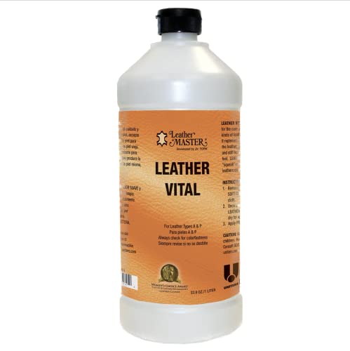 LEATHER MASTER LEATHER VITAL REVITALIZATION 1 Liter - Leather Vital Revitalization For Use on Leather Furniture, Car Interior, Apparel, Boots, Shoes, Bags, and more