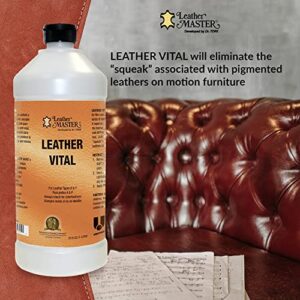 LEATHER MASTER LEATHER VITAL REVITALIZATION 1 Liter - Leather Vital Revitalization For Use on Leather Furniture, Car Interior, Apparel, Boots, Shoes, Bags, and more