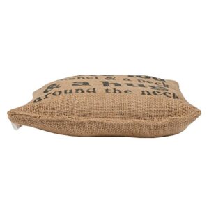 Country House Collection 8" x 8" Mini Burlap Pillow Bushel and a Peck