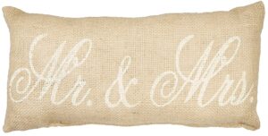 mr. & mrs. burlap pillow