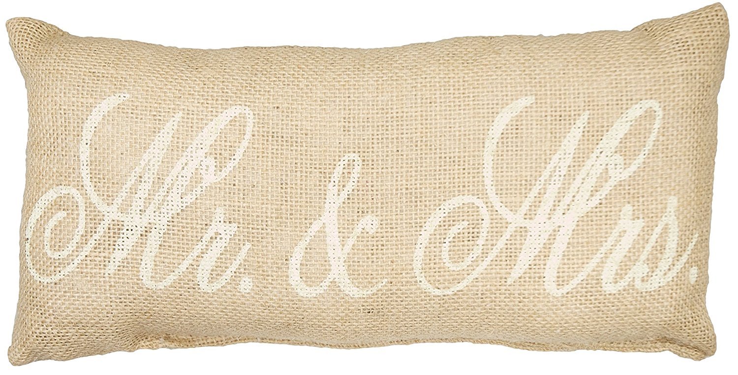 Mr. & Mrs. Burlap Pillow