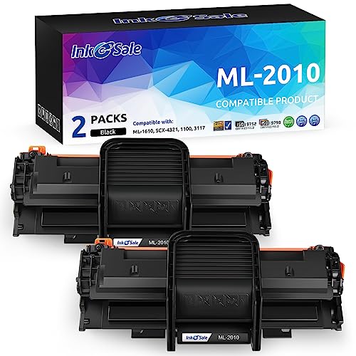 INK E-SALE Compatible Toner Cartridge Replacement for Samsung ML2010 ML-2010D3 ML-1610 (Black, 2-Pack), for use with Samsung ML 2010 MLT-D119S ML-2510 ML-2570 ML-2010P ML-1610 SCX-4321 Printer