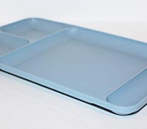 Tupperware Vintage Country Blue Divided Cafeteria Style Dining Tray