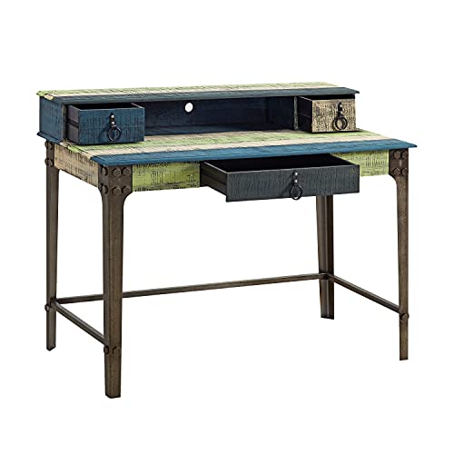 Powell Furniture Calypso Desk, Wood with Multi Color Accents, , 46.75 x 37 x 23.13