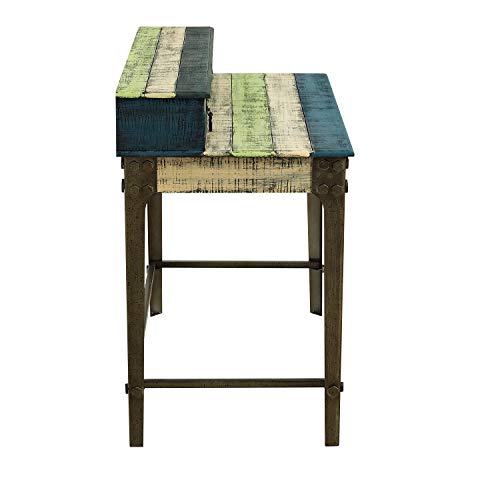 Powell Furniture Calypso Desk, Wood with Multi Color Accents, , 46.75 x 37 x 23.13