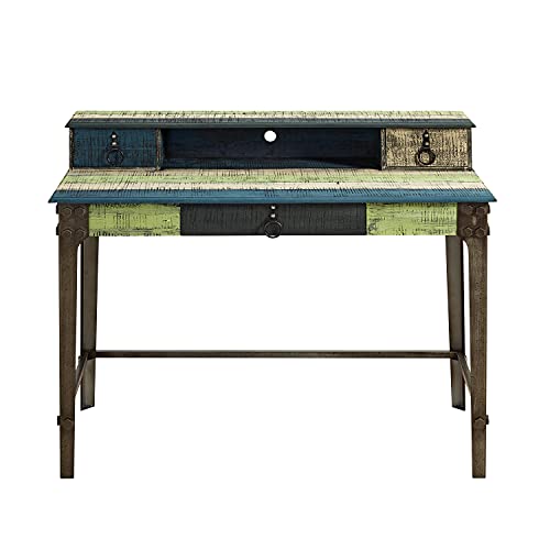 Powell Furniture Calypso Desk, Wood with Multi Color Accents, , 46.75 x 37 x 23.13