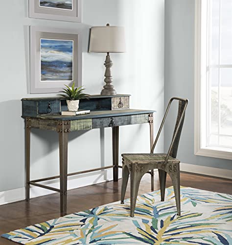 Powell Furniture Calypso Desk, Wood with Multi Color Accents, , 46.75 x 37 x 23.13