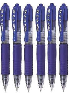 pilot g2 pixie blue pilot g2 pixie rollerball pen 0.7mm nib tip 0.39mm line width mini gel ink retractable 207 (pack of 6)