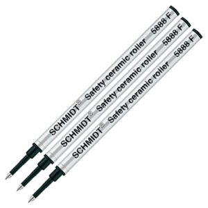 3 pack - black 5888 fine tip schmidt metal refill