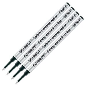 schmidt 4 pack - black 5888 fine tip metal refill