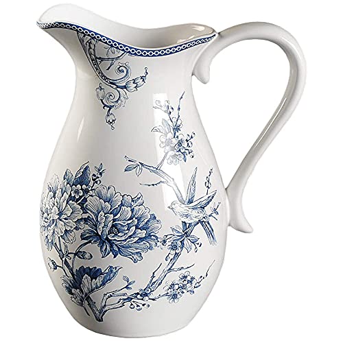 222 Fifth Adelaide Blue & White 11" Pitcher