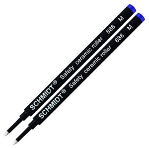 2 pack - blue-schmidt 888 medium rollerball refill