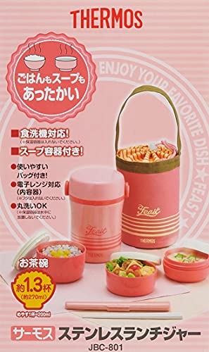 Thermos Stainless Lunch Jar Coral Pink Jbc-801 Cp