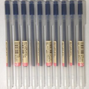 MUJI Gel Ink Ballpoint Pens 0.7mm Blue-black 10pcs