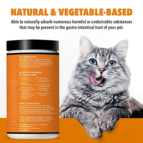 VetDtox 1qt Activated Charcoal Powder for All Kinds of Pets & Livestock, Dog, Cat, Chicken, Horses and More - for Diarrhea, Gas Relief, Liver Support