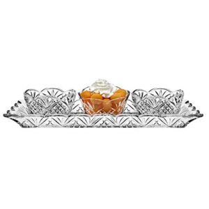 godinger dublin 4-piece relish server serving tray set