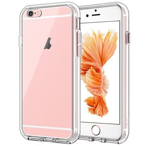 jetech case for iphone 6 and iphone 6s, non-yellowing shockproof phone bumper cover, anti-scratch clear back (clear)