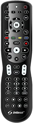 Inteset 4-in-1 Universal Backlit IR Learning Remote for use with Apple TV, Xbox Series X/S, Roku, Media Center/Kodi, Nvidia Shield, Most Streamers & Other A/V Devices