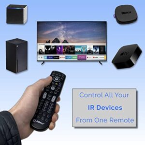 Inteset 4-in-1 Universal Backlit IR Learning Remote for use with Apple TV, Xbox Series X/S, Roku, Media Center/Kodi, Nvidia Shield, Most Streamers & Other A/V Devices