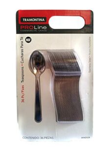 tramontina pro line 36 teaspoons commercial grade stainless steel (1, a)