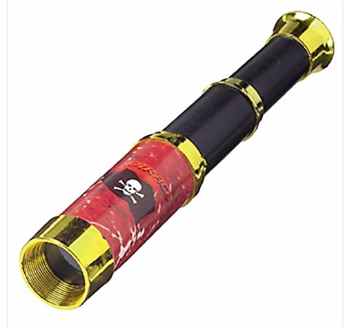 Amscan 840853 Black Pirate Spyglass Telescope, 1 Piece Black/Brown, 12"