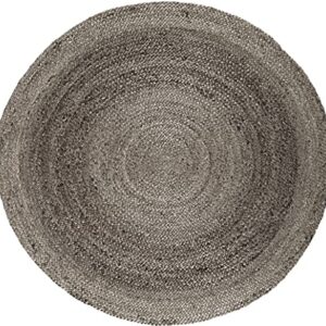 Anji Mountain Kerala Jute Area Rug, 4 ft, Grey