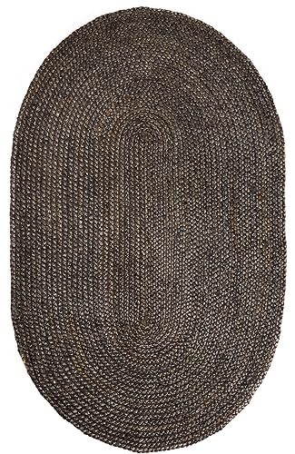 Anji Mountain Kerala Jute Area Rug, 4 ft, Grey