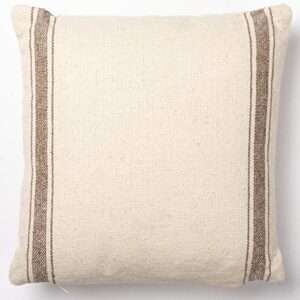 Primitives by Kathy 21686 Dark Striped Pillow, 10" x 10", Happy Campers