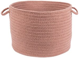 solid wool basket, old rose